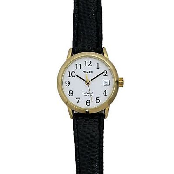 Timex Ladies Easy Reader Quartz Watch Gold Case White Dial Indiglo ...