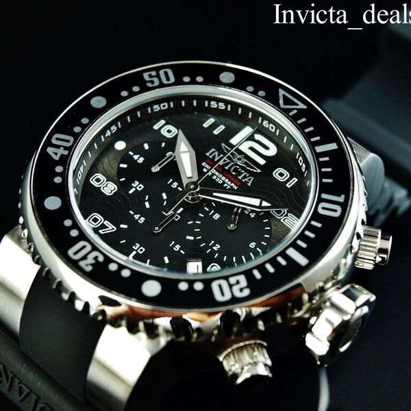 Invicta Men's 52mm Grand Pro Diver OCEAN VOYAGE Chrono BLACK DIAL ...