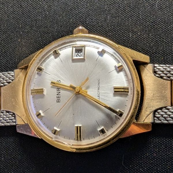 Benrus Electronic Technipower 14k Gold electroplate Swiss , In Working ...