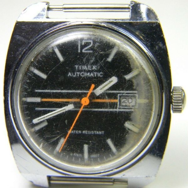 D1 1977 mens Vintage Timex Diver Automatic Crosshair Watch 47671 03277 ...
