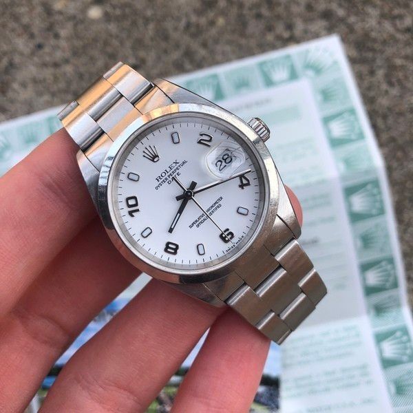 *$2675! Open Papers! Rolex Date 15200 White Arabic - Unpolished ...