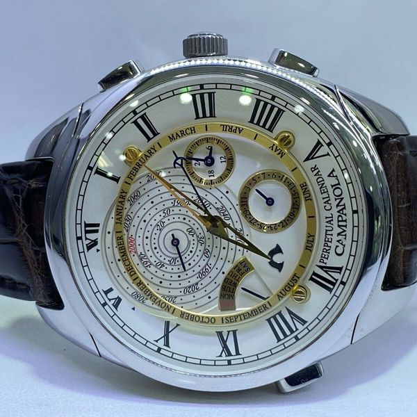 Citizen Campanola 101 Perpetual Calendar AG6200-07P Duratect Stainless ...