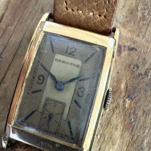 Vintage 1941 Hamilton Myron Tank Mechanical Wristwatch 10k Gold Filled ...