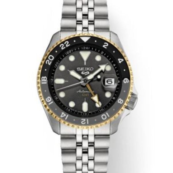 Seiko 5 Sports SS TT Automatic GMT Charcoal Dial Watch SSK021 ...