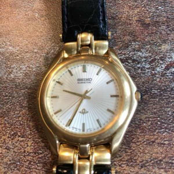 Vintage Seiko Kinetic Gold Tone Men's Watch/ 4M21-0B40 | WatchCharts ...