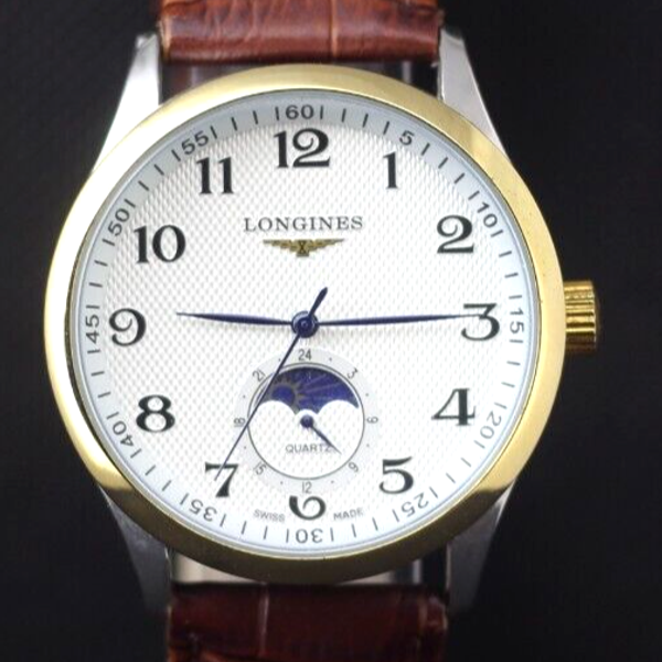 Beautiful Longines Quartz Movement White Dial Men's Watch All Working ...