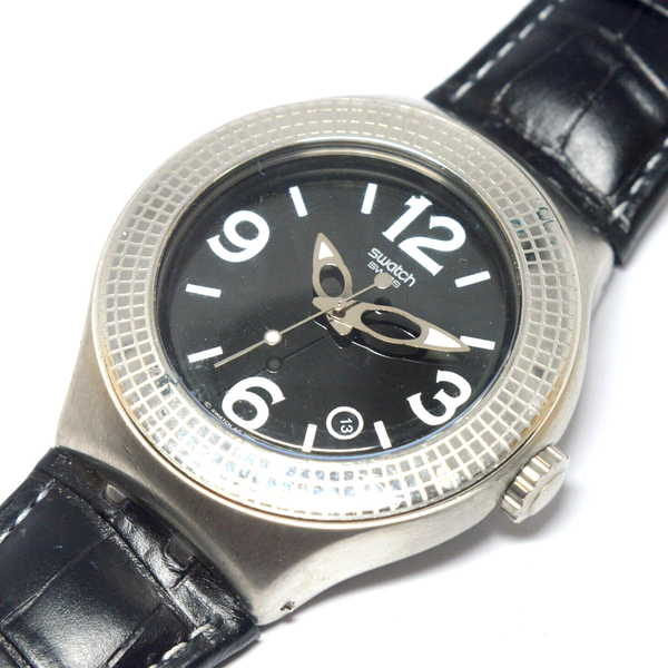 SWATCH 2002 Swatch YNS407 IRONY BLACK DIAL SWISS MADE QUARTZ WATCH ...