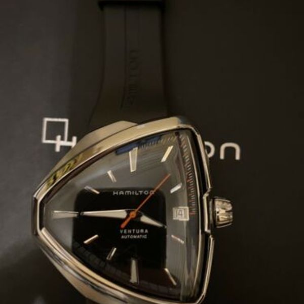 Hamilton Ventura Elvis80 Automatic Asymmetric Men's Watch H24555331 ...