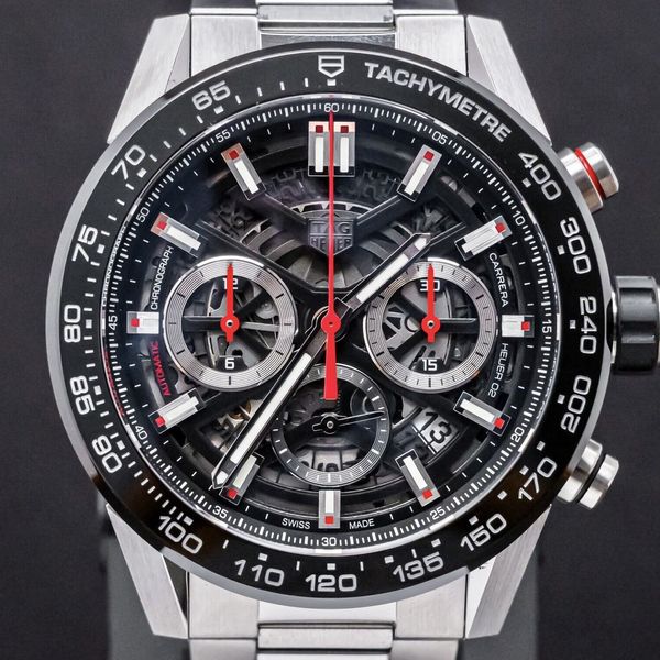 Tag Heuer Carrera Calibre Heuer 02 Skeleton Steel & Ceramic 45 mm ...