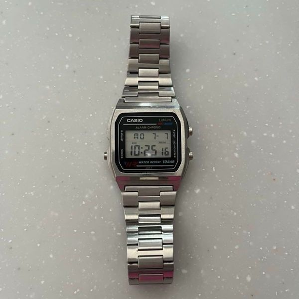 CASIO W-780 Vintage Digital Watch Silver 1987 Working 100m Tuna Can ...