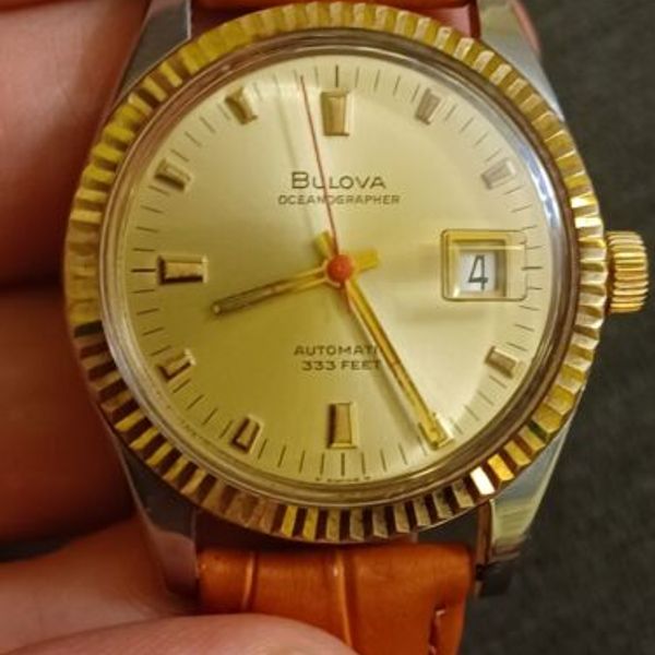 Vintage N1 1971 Bulova Oceanographer 333 Automatic Mens Watch MINTY ...