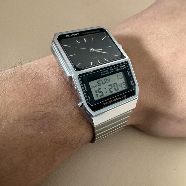 Montre vintage Casio AB-200 noir analogique et numÃ©rique Module 321 ...