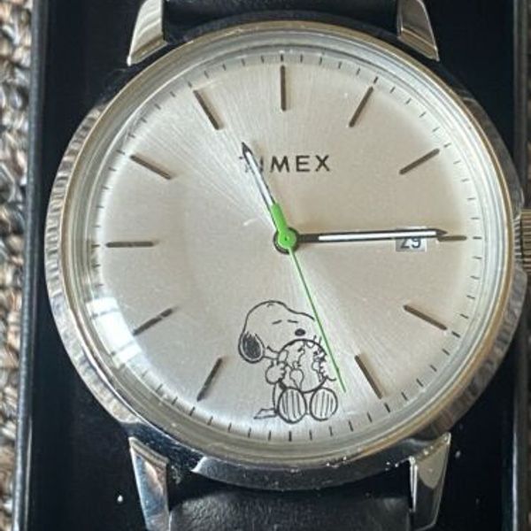 Timex The Marlin Collection Snoopy World Automatic Watch Take Care Date ...
