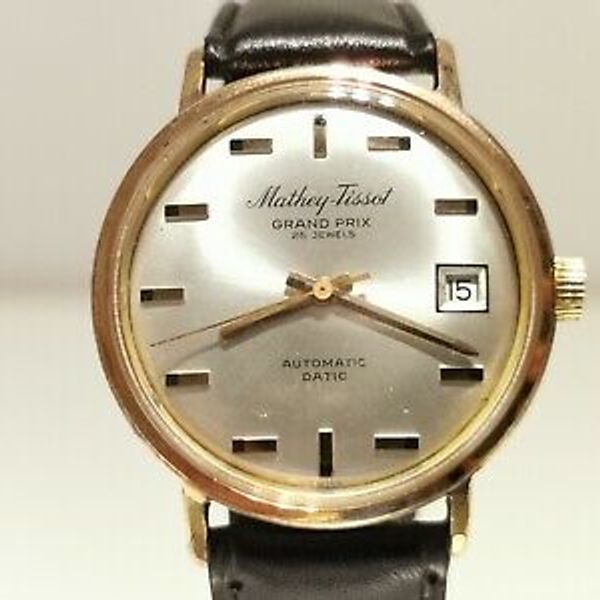 VINTAGE RARE GOLD PLATED SWISS MEN'S AUTOMATIC WATCH "MATHEY-TISSOT ...