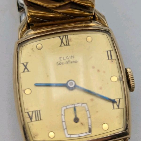 Vintage WWII Era Elgin DeLuxe Watch 558 17 Jewels 10K Gold GF ...