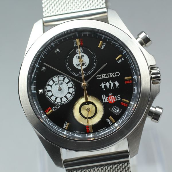 [Near MINT] SEIKO THE BEATLES 60th Anniversary 8T6-00X0 Quartz Men's ...