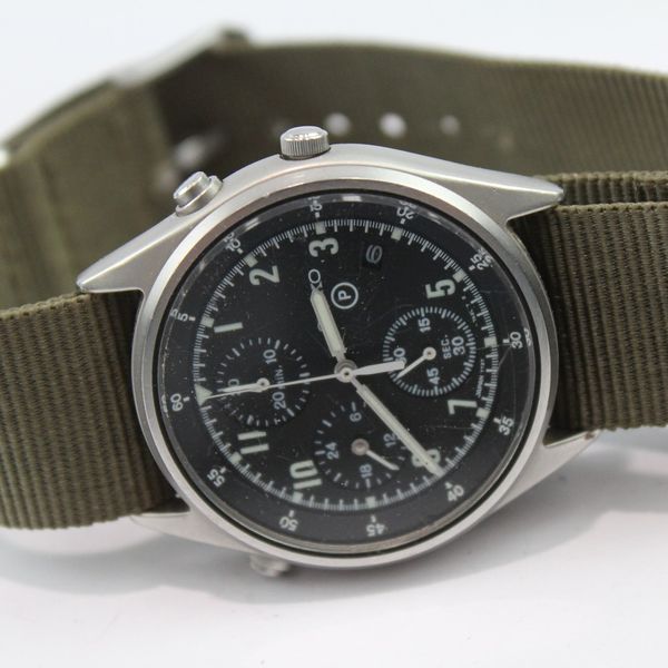 Seiko Military Style Chronograph Watch Ref. 7T27-7A20 Quartz WORKING ...