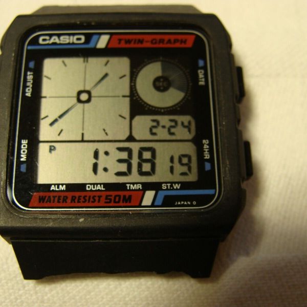 Vintage Twin Graph Casio Watch 588 AE 20W | WatchCharts Marketplace