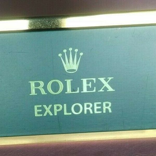 Rare vintage, rolex, Explorer, display, dealer plate | WatchCharts ...