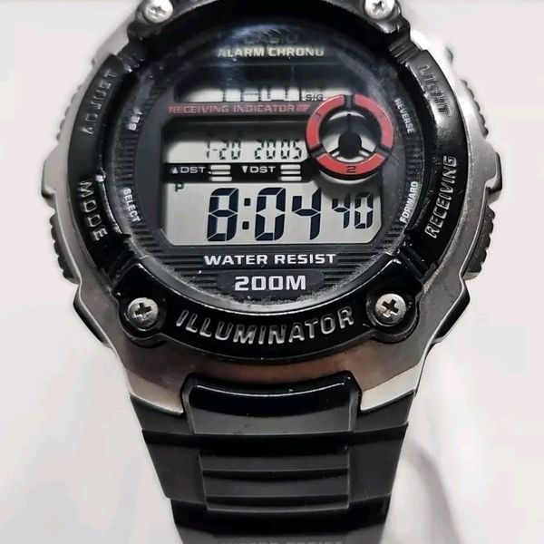 Casio WV200A, Digital Atomic Waveceptor Watch, Chronograph, 200 M WR ...