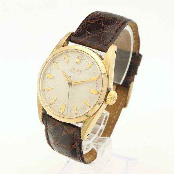 Rolex Oyster Perpetual 34 Ref. 6594 Gold Plated Automatic Butterfly ...