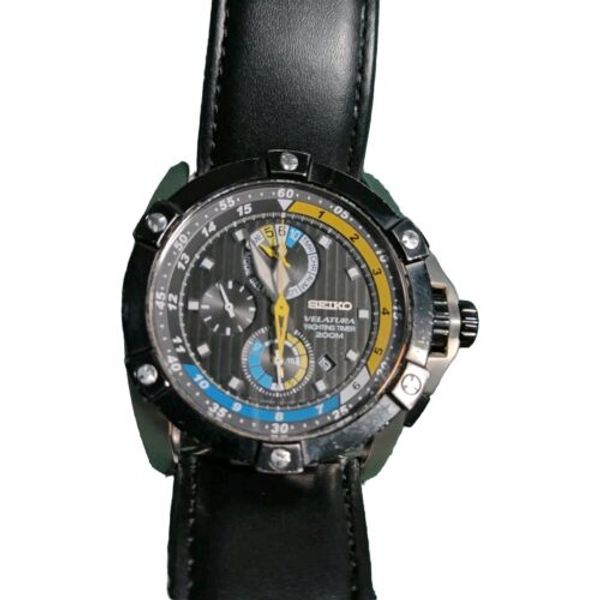 Seiko Velatura Kinetic Men's Black Watch - SPC049 (Titanium) Excellent ...