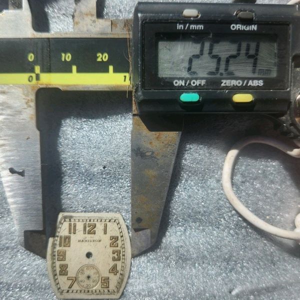 Vintage Hamilton Barrel Dial - DIAL ONLY - 25.5mm | WatchCharts Marketplace