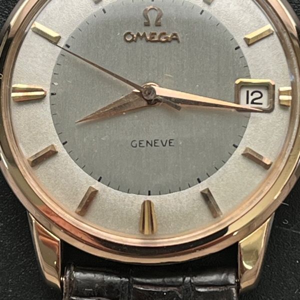 OMEGA 14K PINK GOLD 24 JEWEL AUTOMATIC DATE MODEL VINTAGE MAN'S 1961 ...