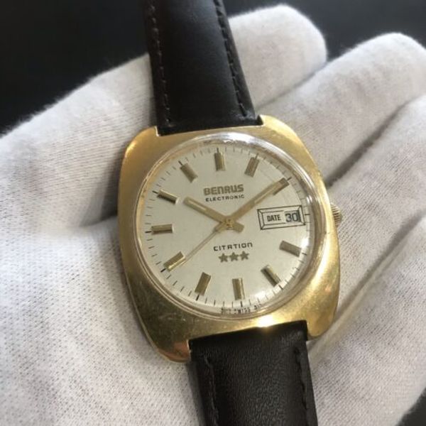 Works Great - BENRUS Electronic Citation - 36mm GP Case + New Strap ...