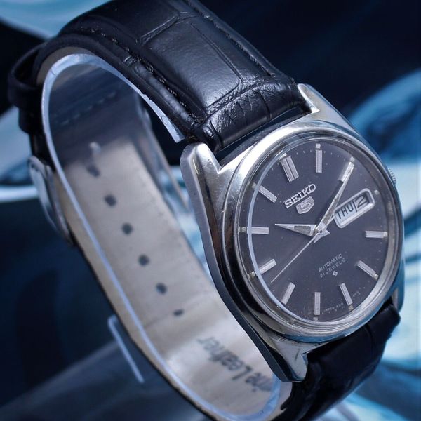 AMAZING SEIKO 5 GRAY 6319 AUTOMATIC 21 JEWELS D/D MEN'S 80'S WRIST ...