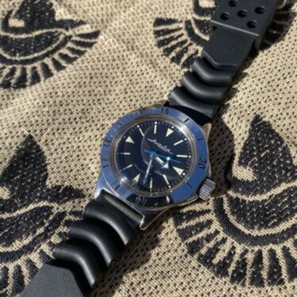 Vostok Amphibia Dive Watch Black Dial Silver Bezel | WatchCharts ...