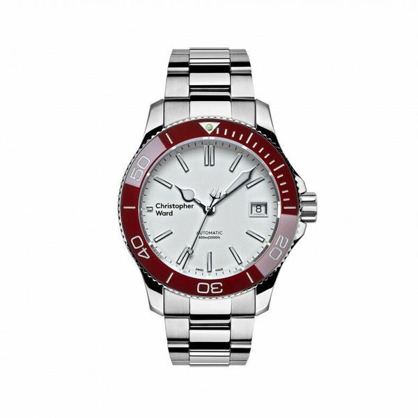 Christopher Ward C60 Trident Pro 600 Red Bezel White Dial 38mm ...