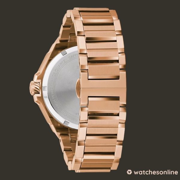 Bulova Men's Quartz Rose Gold Date Indicator Precisionist Watch 45MM ...