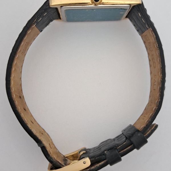 Vintage Seiko Square White Dial Roman Numerals Mens Running Wrist Watch ...