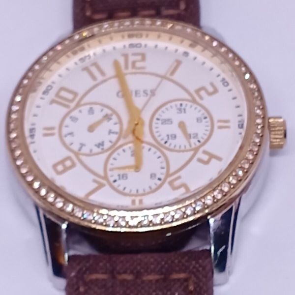 GUESS CHRONOGRAPH WOMEN'S WATCH - NEW BATTERY - VERY GOOD CONDITION ...