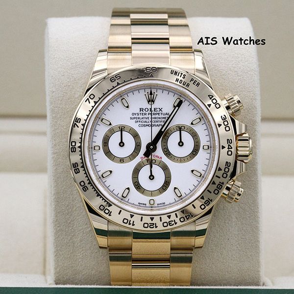 FSOT: Rolex 116508 Daytona Cosmograph 18K Yellow Gold White Dial Box ...