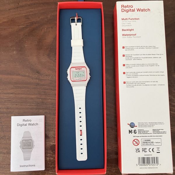 White/Red Official NASA x Casio Type Watch. Rare. Limited Edition ...