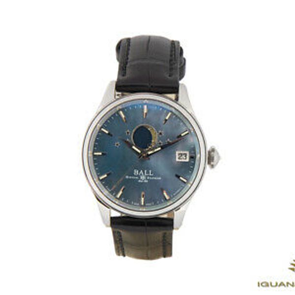 Ball Trainmaster Moon Phase Ladies Automatic Watch - NL3082D-LLJ-BE ...
