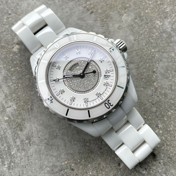 38mm Chanel J12 Automatic White Ceramic H1759 Box + Papers Factory ...