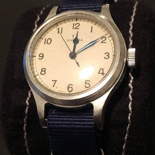 FS: Rare Omega Military 6B/159 "1956 Recase" - a Full 36mm - White Dial ...