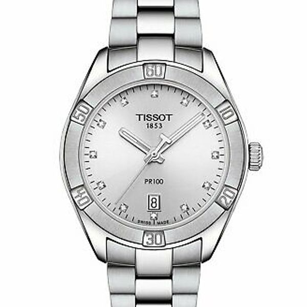 Tissot PR 100 Diamond Silver Dial Ladies Watch | WatchCharts Marketplace