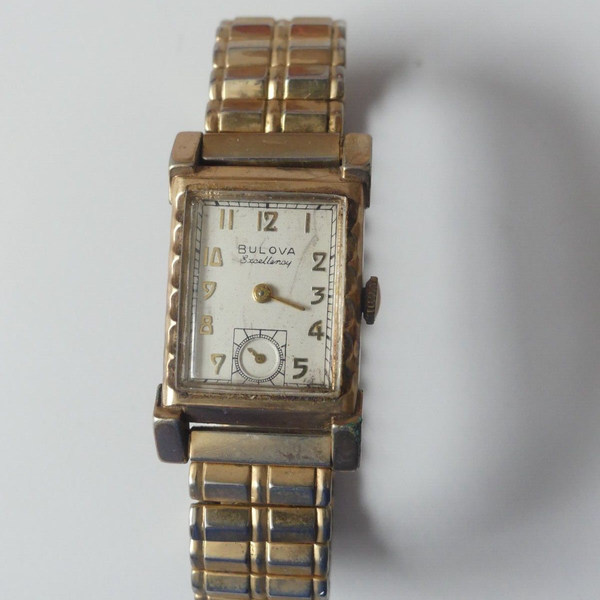 Vintage 1940's Bulova Excellency 10K Gold Filled Watch - Runs for parts ...