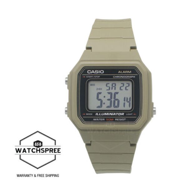 Casio Digital Beige Resin Band Watch W217H-5A W-217H-5A | WatchCharts ...