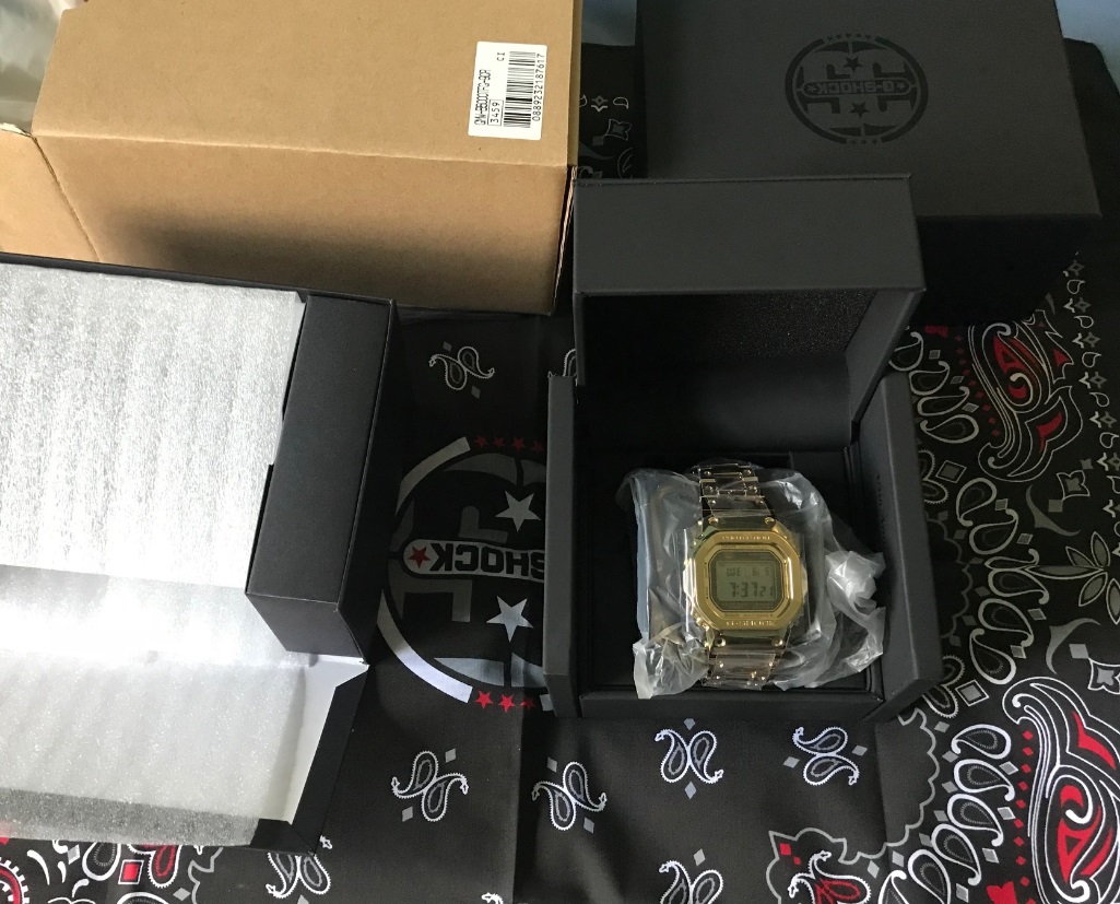 SOLD: CASIO G-Shock GMW-B5000-TFG Gold Square! 35th Anniversary model ...