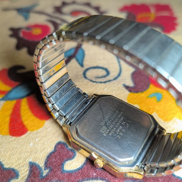 Gold Casio Janus Module 320 AT-550G AT550G Touchscreen Calculator Watch ...