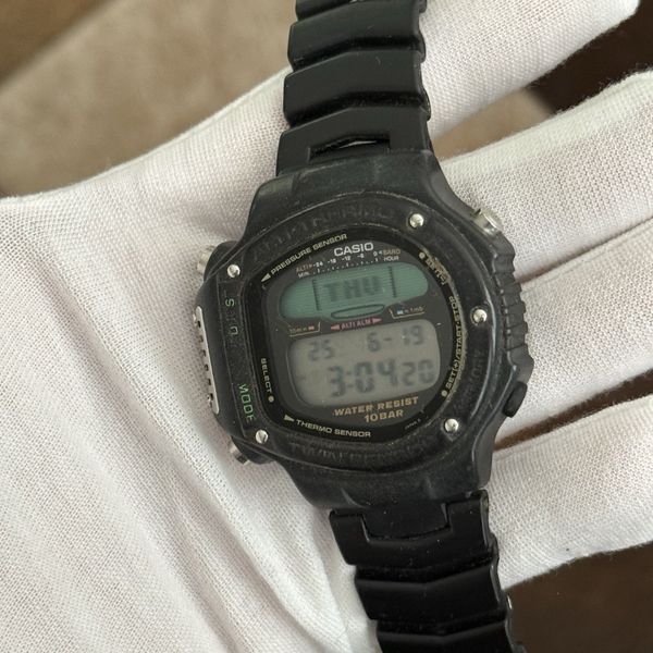 Rare Vintage Casio ALT-6000 Alti-Thermo Twin Sensor Digital Watch JDM ...