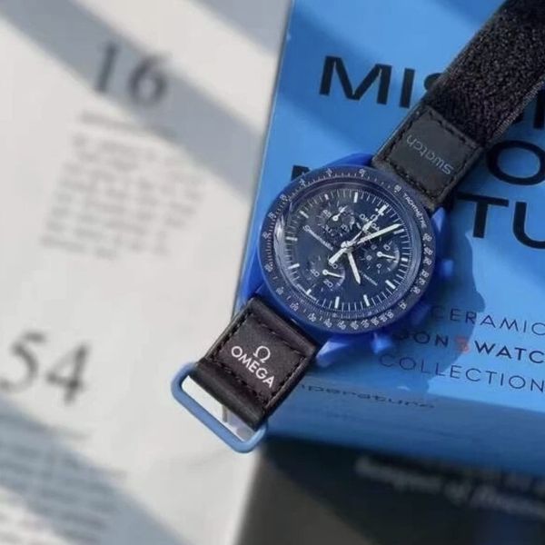 Swatch xOmega Moonswatch Mission To The Super Blue Moonphase Watch ...