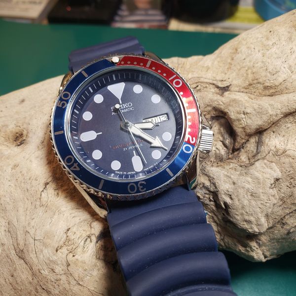 Seiko Diver SKX007 7S26-0020 Blue Dial Pepsi Bezel 21 Jewel Automatic ...