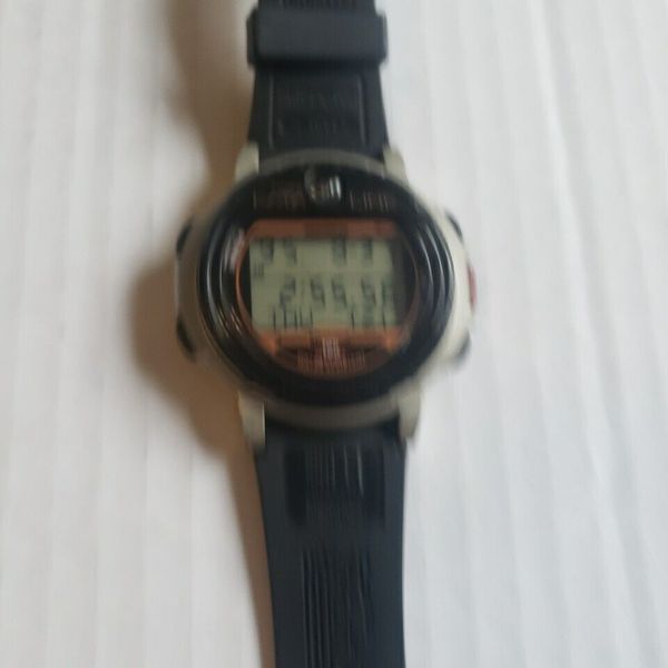 Vintage 1996 TIMEX Data Link Microsoft Menâ s 44mm Digital Watch Silver ...