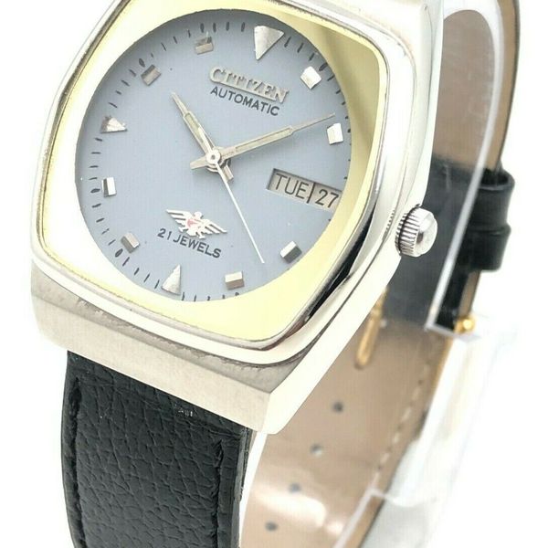 Vintage Style Citizen Cal. 8200 Day Date 34mm Automatic 21-Jewels Wrist ...
